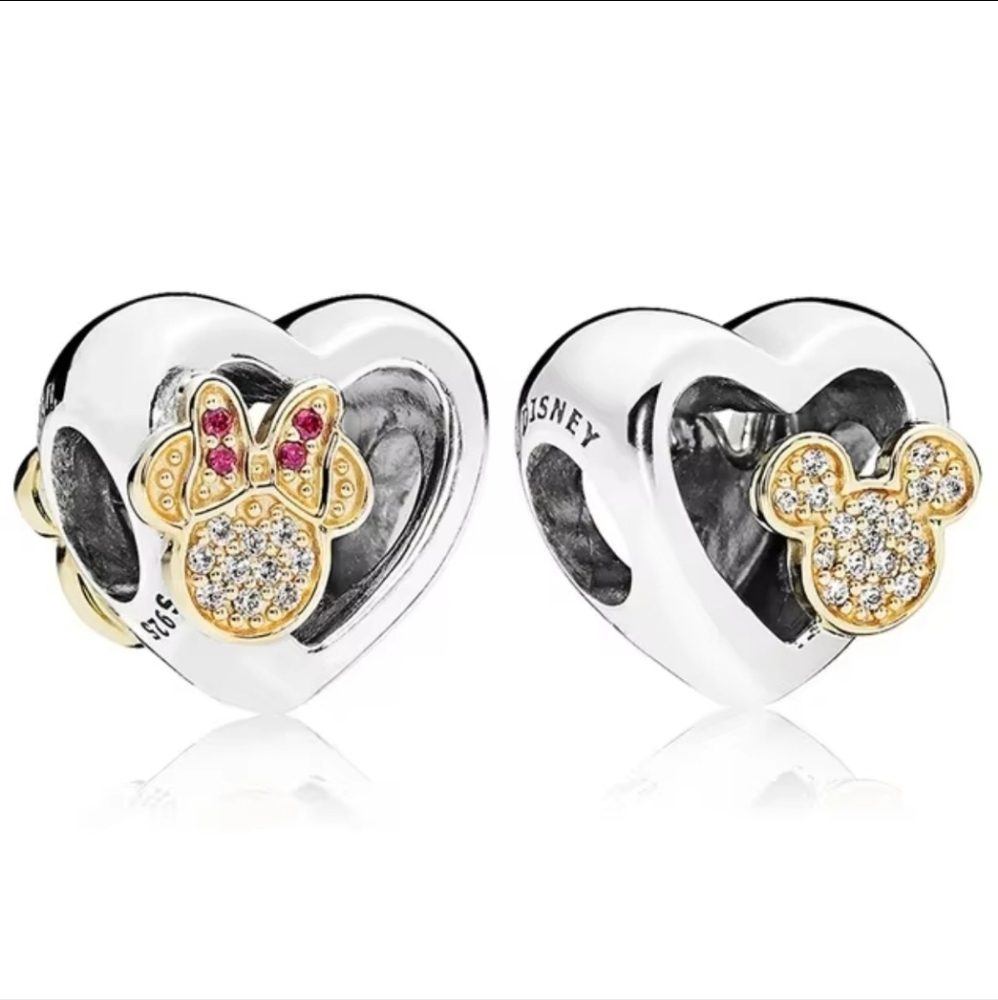 Disney Pandora Mickey And Minnie Mouse Multi Color He… - Gem